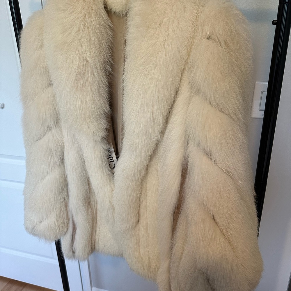 Chloe Cream Fur Jacket - Gem